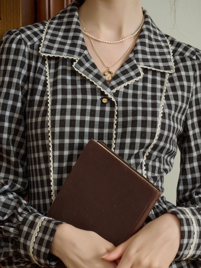 Timeless Check Cottagecore Dress