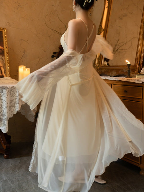 Moonlight Elegance Sheer Lounge Set