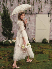 Soft Crinkled Chiffon Rose Dress – fairycore princess vintage aesthetic ...